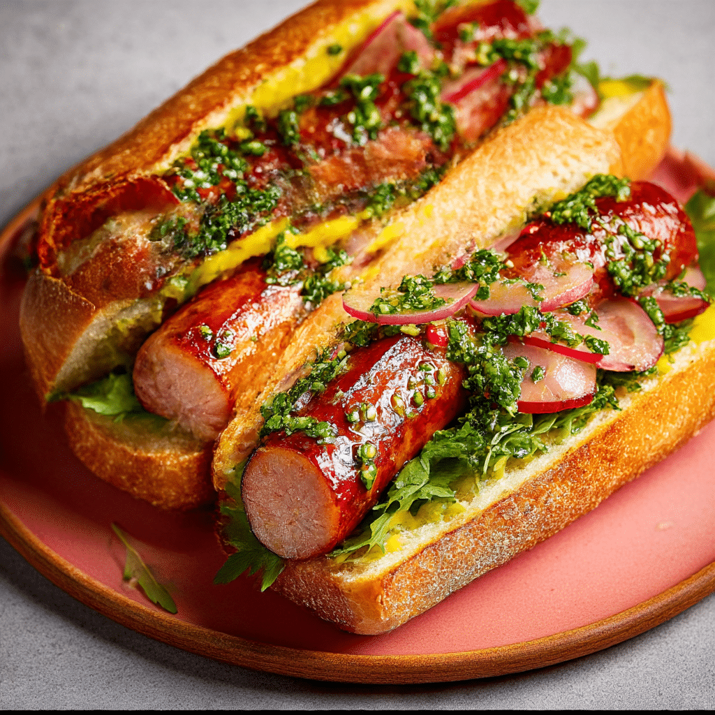 Smoked Sausage Chimichurri Sandwich