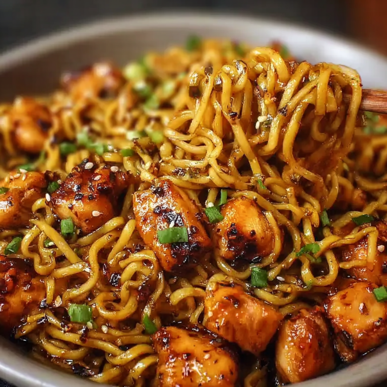 Sticky Garlic Chicken Noodles