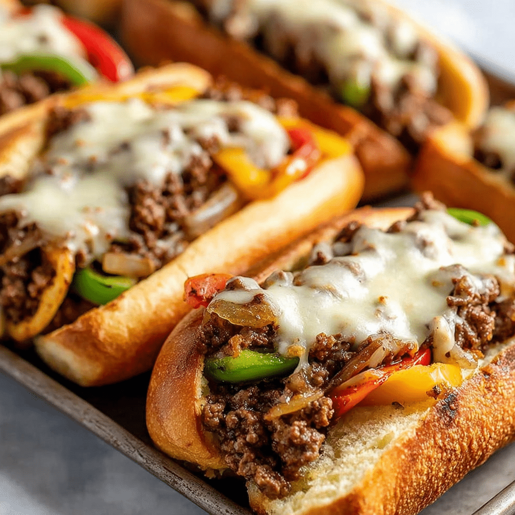 Ground Beef Philly Cheese Steak