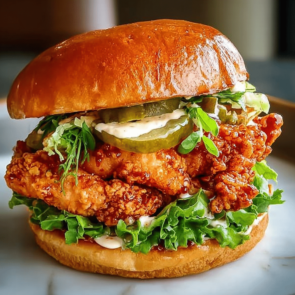 Spicy Chicken Sandwich with Creamy Homemade Sauce